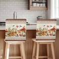 Botanical Mushrooms Chair Back Covers, Retro Fall Wild Flowers ...