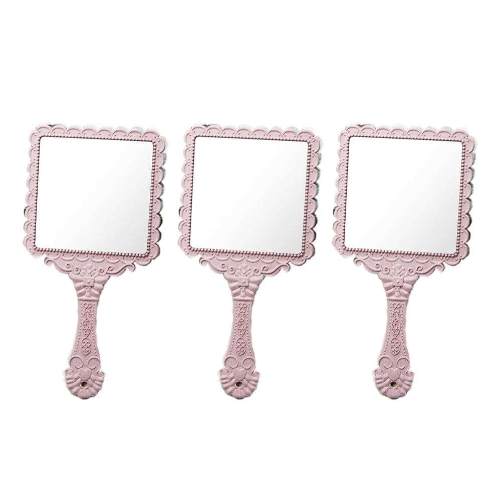 Retro pattern square mirror round mirror portable handle mirror ...