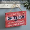 CounterArt "Control Freak" Humorous Hanging Wood Wall Sign 9.5” by 5.75 ...