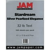JAM Paper® Metallic Paper, 8.5" x 11", 32lb Silver Pearlized Elegance ...