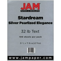JAM Paper® Metallic Paper, 8.5" x 11", 32lb Silver Pearlized Elegance ...