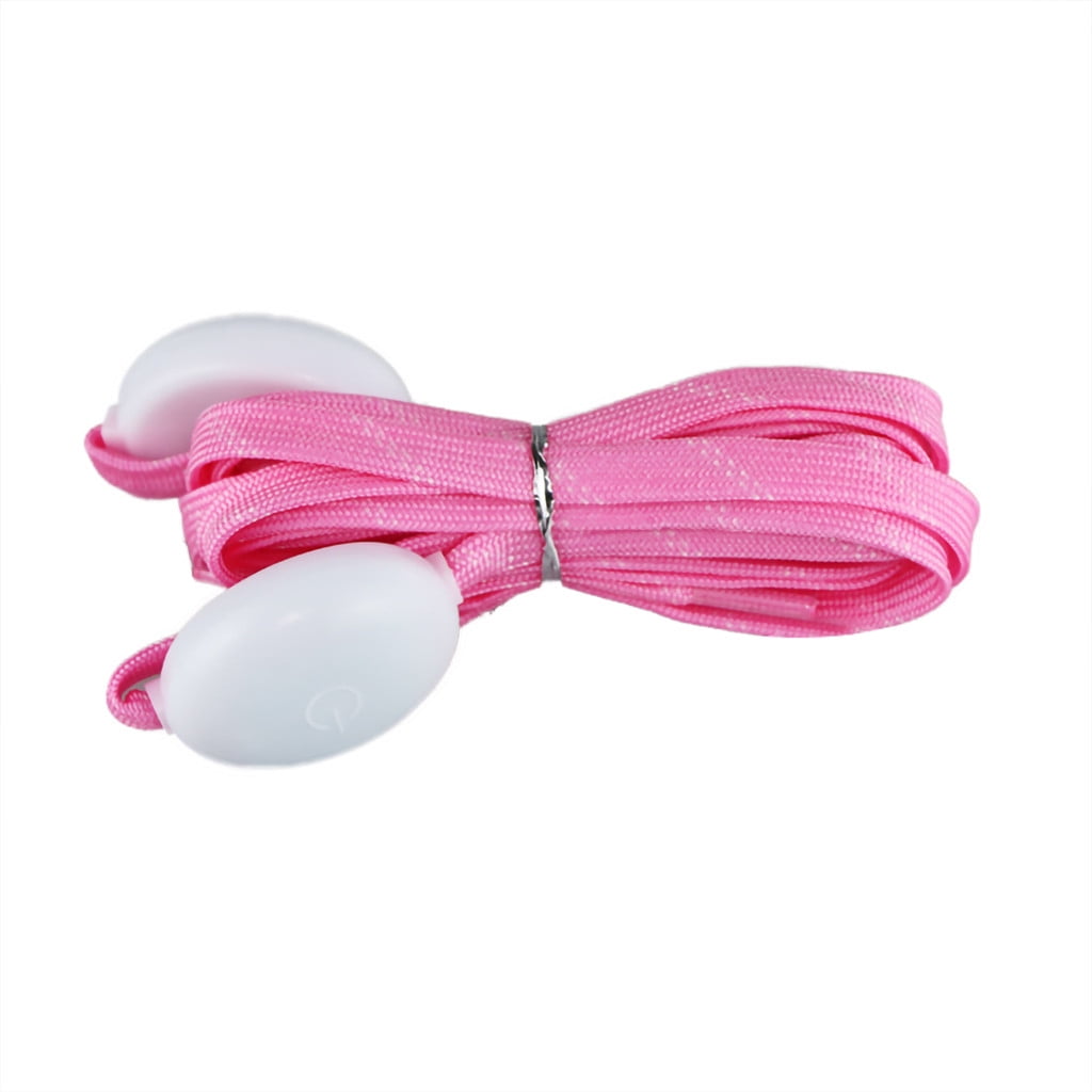 VerPetridure Glowing Laces Pink LED Luminous Shoelaces Imitation Nylon ...