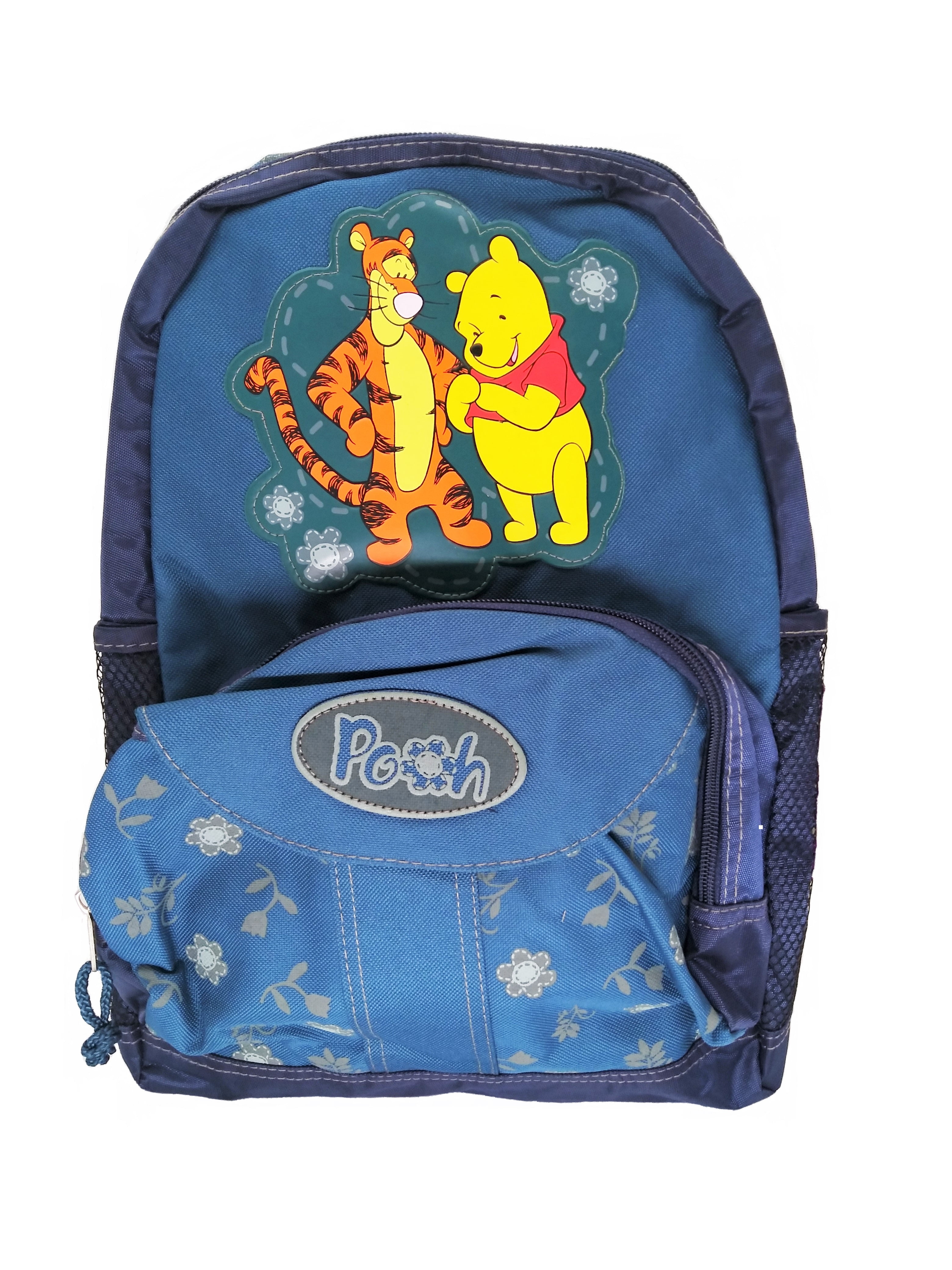 Winnie the Pooh Tigger Large Backpack Blue Flowers Vintage Y2K ...