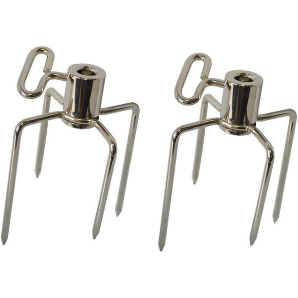 Set of 2 stainless steel barbecue forks for roasting chickens and ...