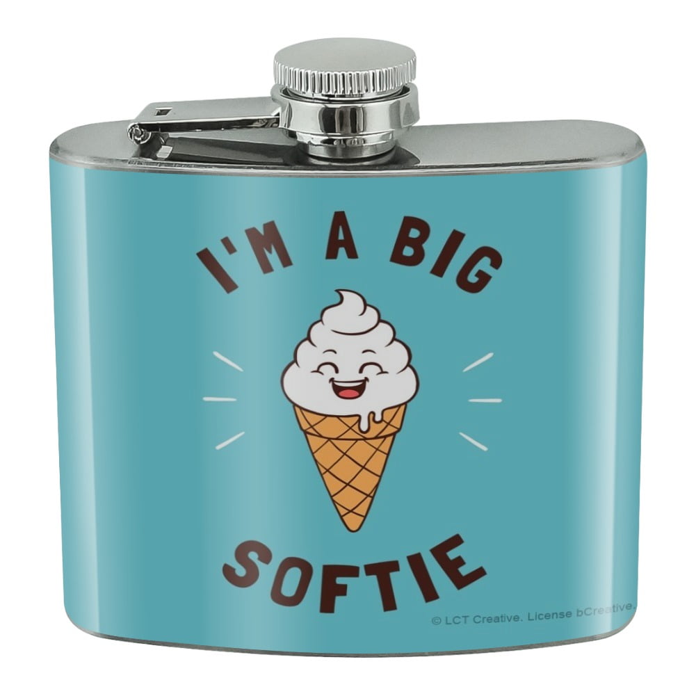 I'm A Big Softie Soft Serve Ice Cream Cone Funny Humor Stainless Steel ...