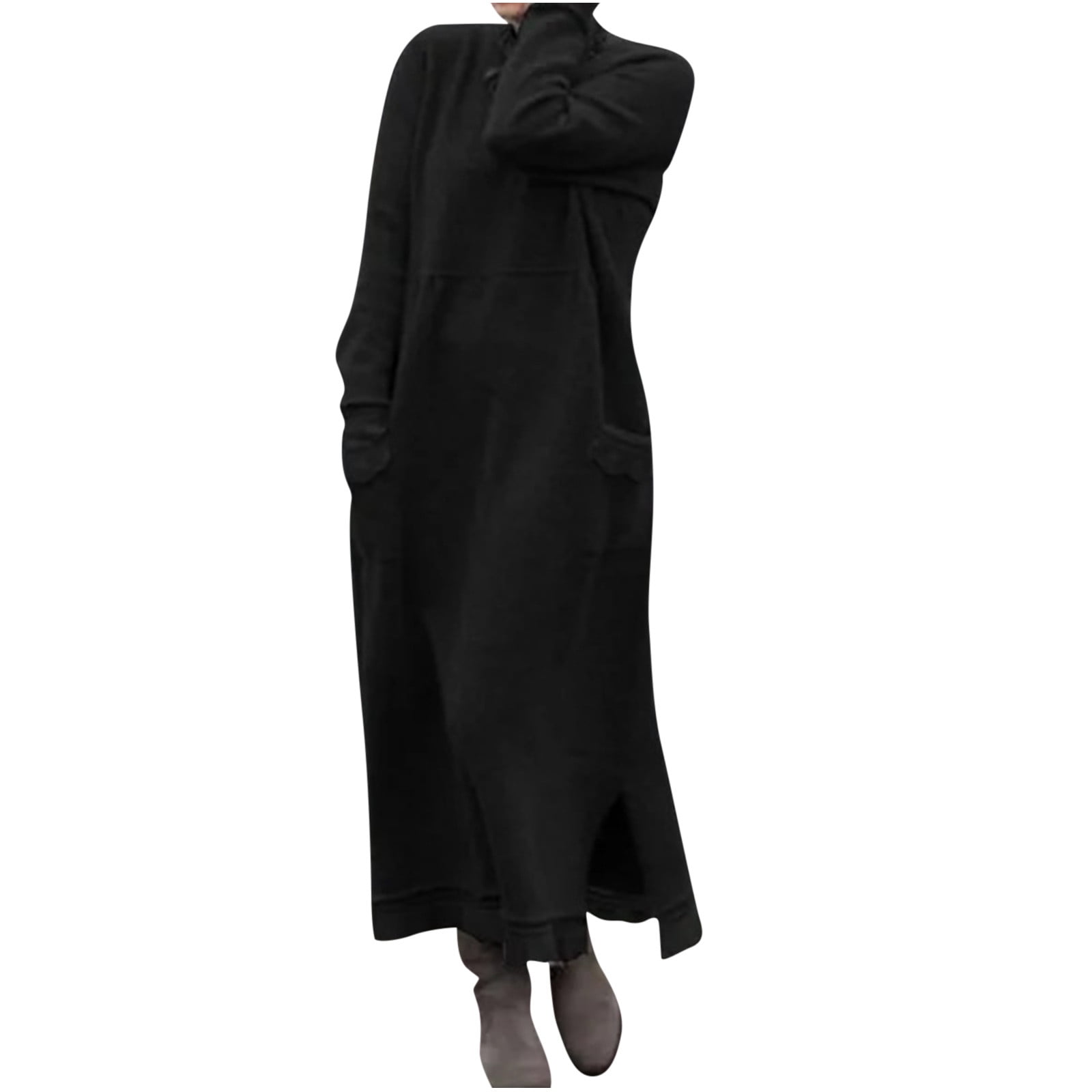 Click here for Hopeusnice Womens Maxi Dress Long Sweatshirt Tops... prices