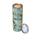 20oz Stainless Steel Mug Reusable Tumbler With Lid And Straw For Hot ...