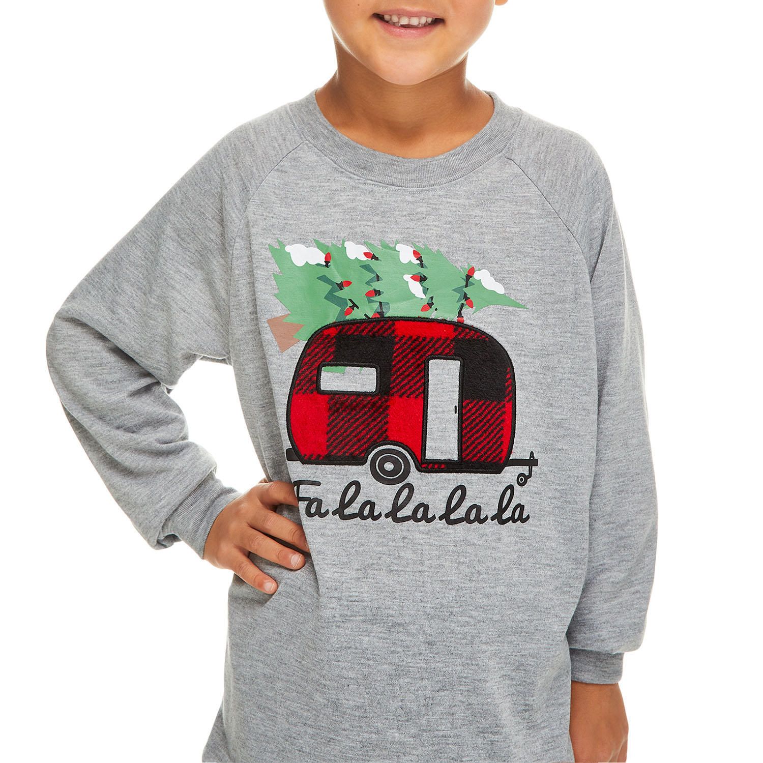 HOLIDAY FAMJAMS Kids Camper Pajamas, Green M - Walmart.com