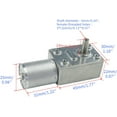 CHANCS Speed Reduction Motor 370WG DC Worm Gear Motor 12V DC 230RPM for ...