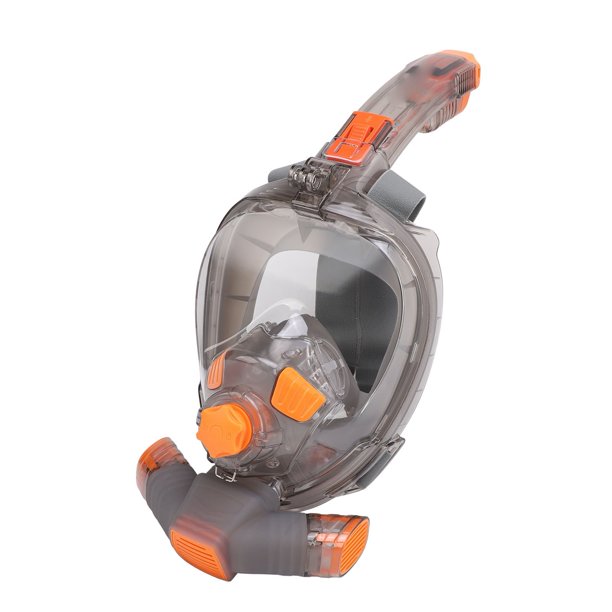 Full Face Snorkel Goggles, Silicone Anti Fog 180 Degree Panoramic View ...