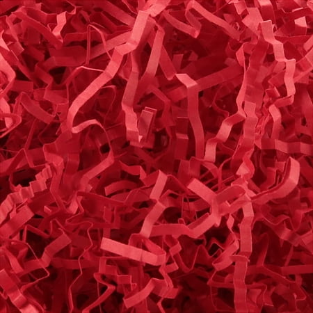 PKGSMART 0.5 LB Crinkle Cut Paper Shred Filler, Red Shredded Paper for ...