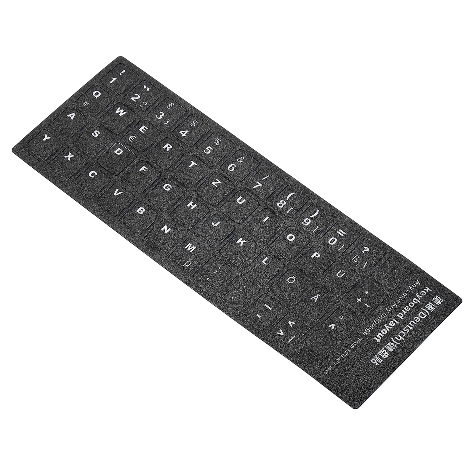 Uxcell German Keyboard Stickers Universal Keyboard Cover Frosted, Black ...
