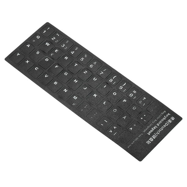 Uxcell German Keyboard Stickers Universal Keyboard Cover Frosted, Black ...