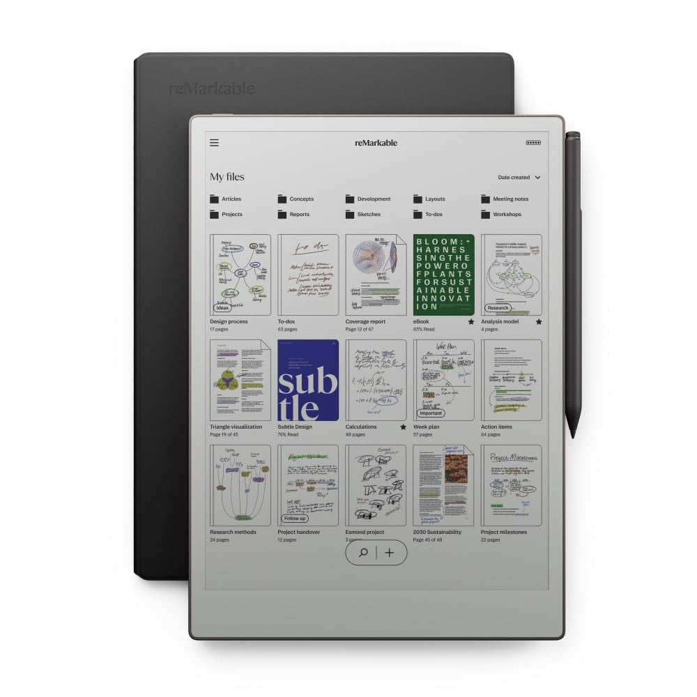 reMarkable Paper Pro Bundle – Leather Folio | 11.8’’ Color Display and ...