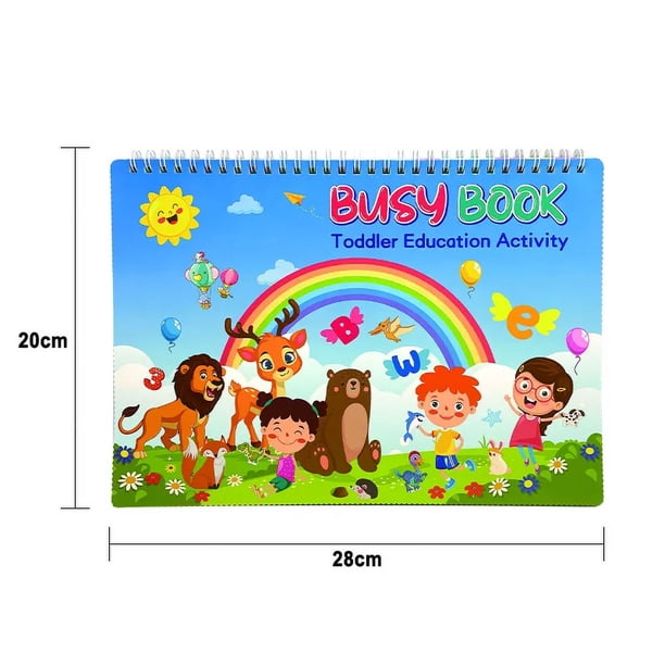 Libro ocupado de juguetes preescolares Montessori, 16 temas, libro de ...