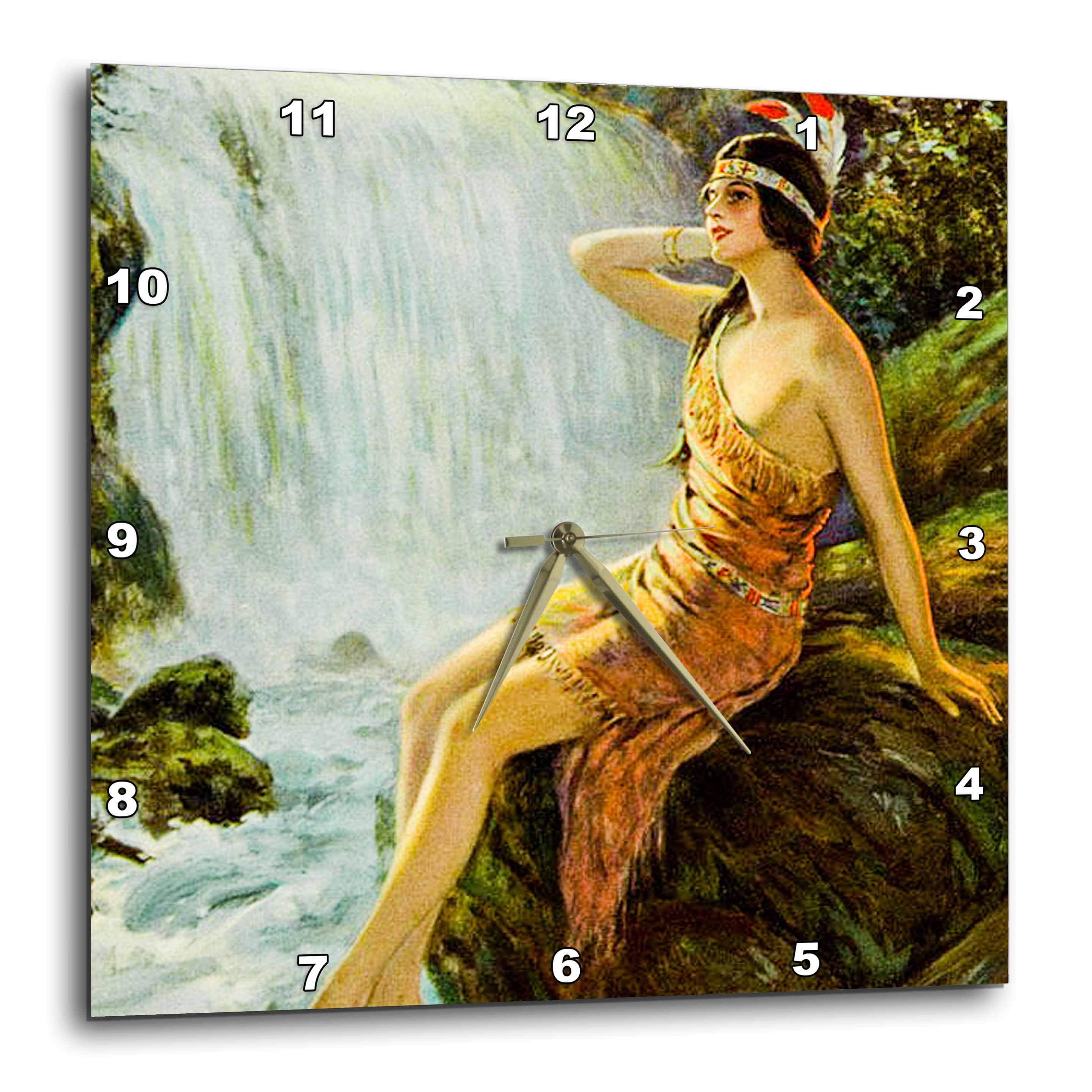 3dRose, Vintage Native American Princess Pin Up Poster Moonlit ...