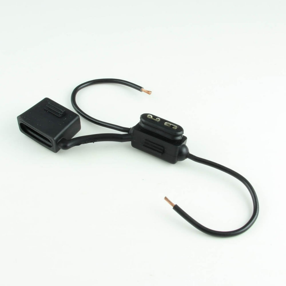 ATC/ATO Inline Fuse Holder with Cap, 16 Ga. Wire Leads (1 per pack ...