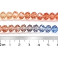 20 Strand Transparent Painted Glass Beads Strands Colorful 6x5mm Hole ...