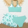 Caqnni Girls Swimsuit 3 Piece Bathing Suit Bikini Set Girls' Swimwear ...