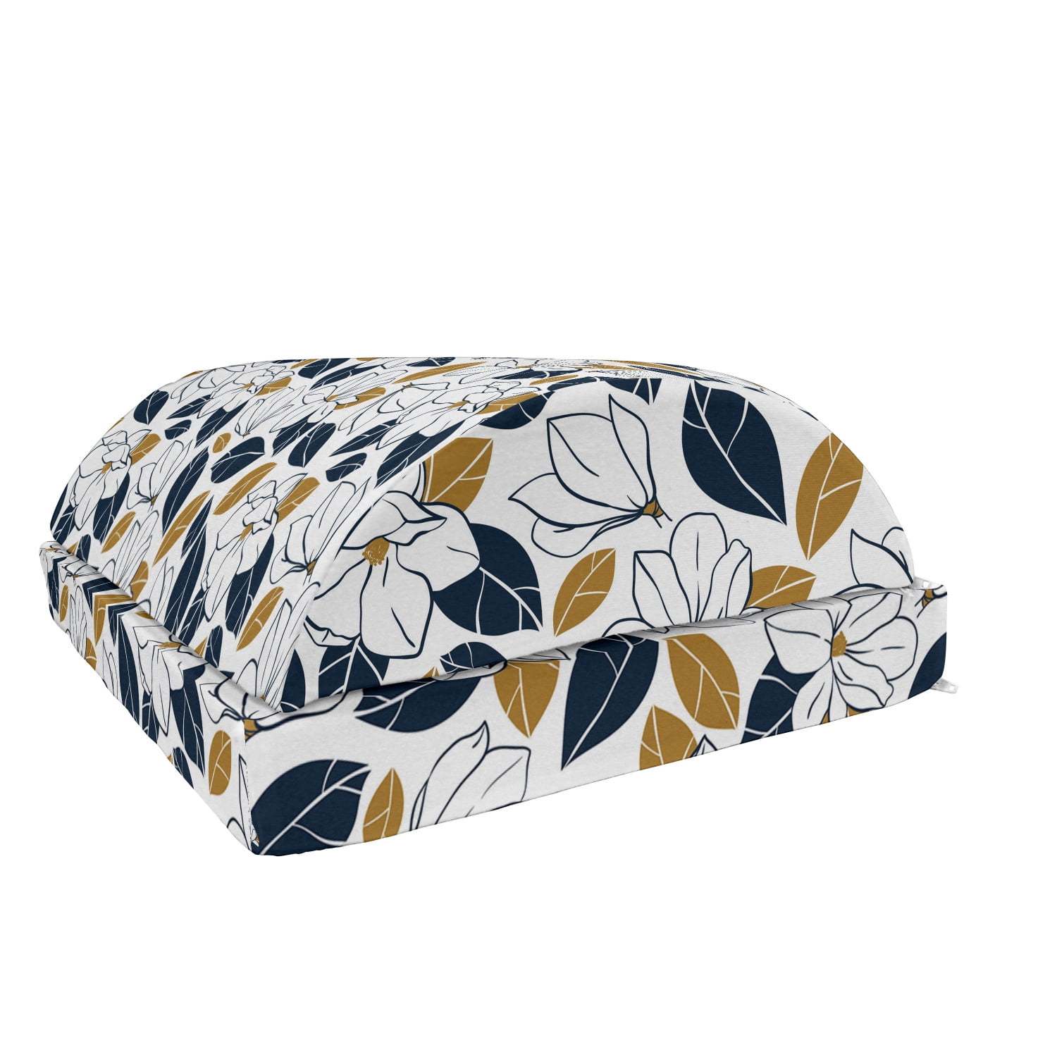 Garden Foot Rest, Hand Drawn Repeating Floral Illustration of Magnolia ...