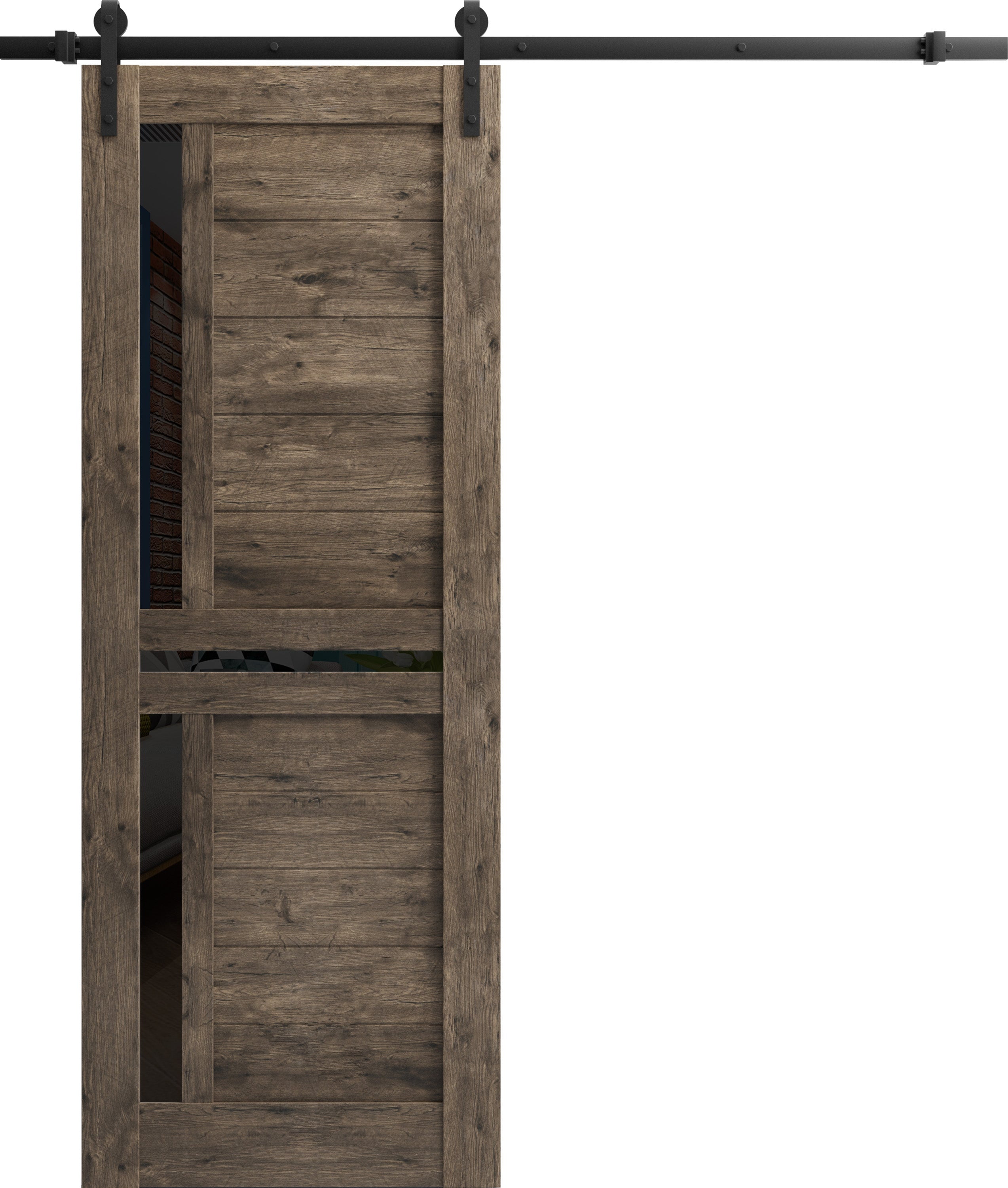 Sliding French Pocket Door 42 x 84 inches | Sete 6933 Light Grey Oak ...