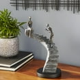8" x 14" Black Polystone People Sculpture with Stairs, by DecMode ...