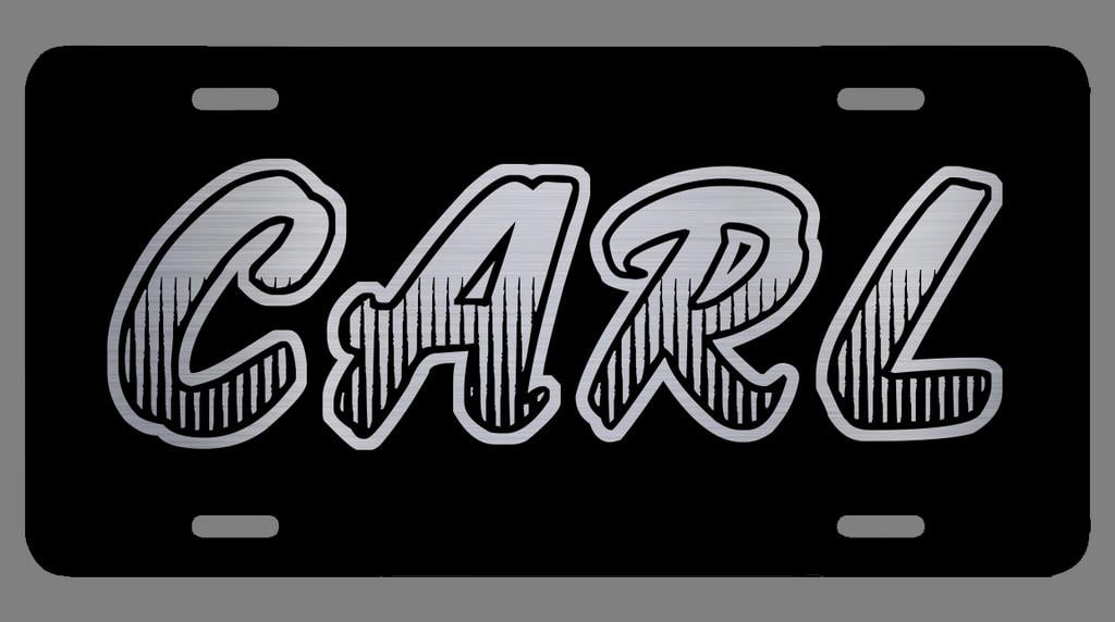 Carl Name Etched Style License Plate Tag Vanity Novelty Metal | Etched ...