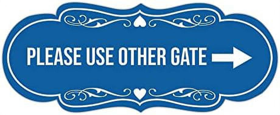 designer please use other gate sign (blue) - medium - Walmart.com