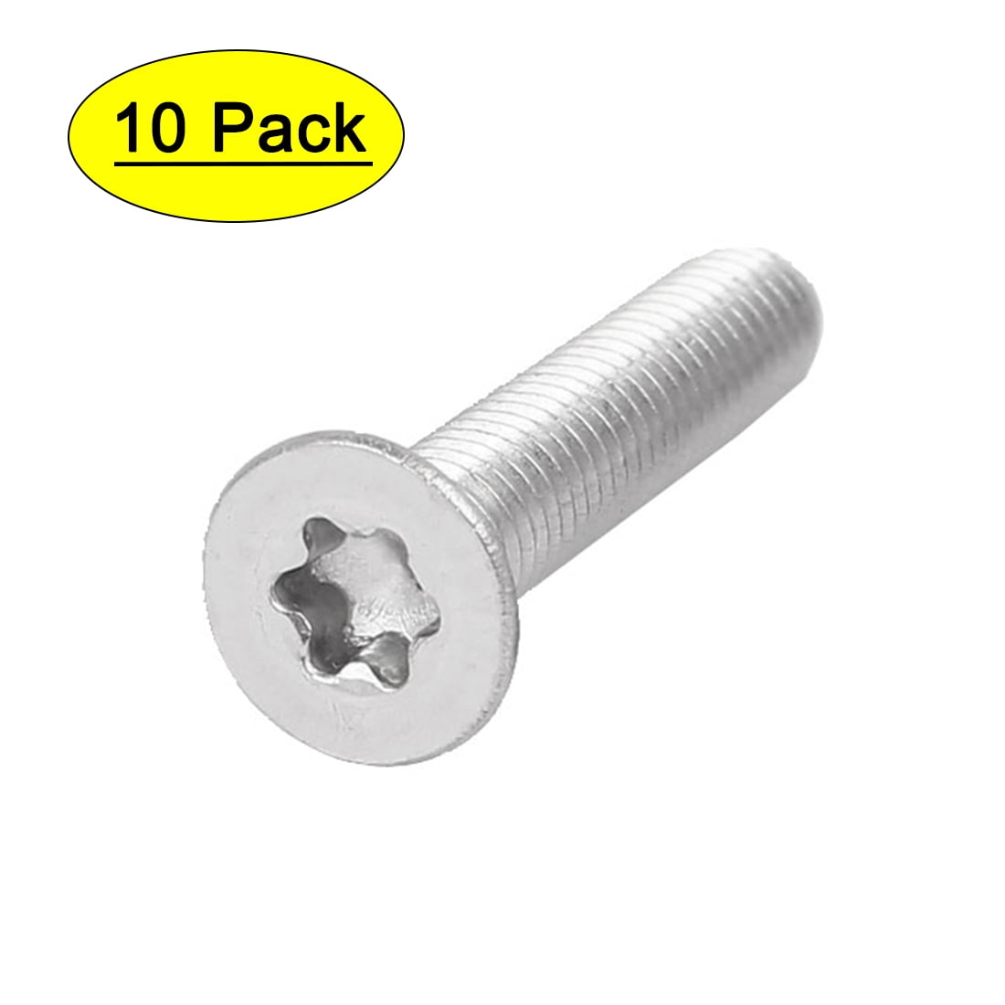 M5 x 25mm 316 Stainless Steel Flat Torx Head Machine Screw Silver Tone ...