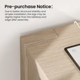 23.6'' Wide Modern Nightstand with Charging Station, White Oak Bedside ...