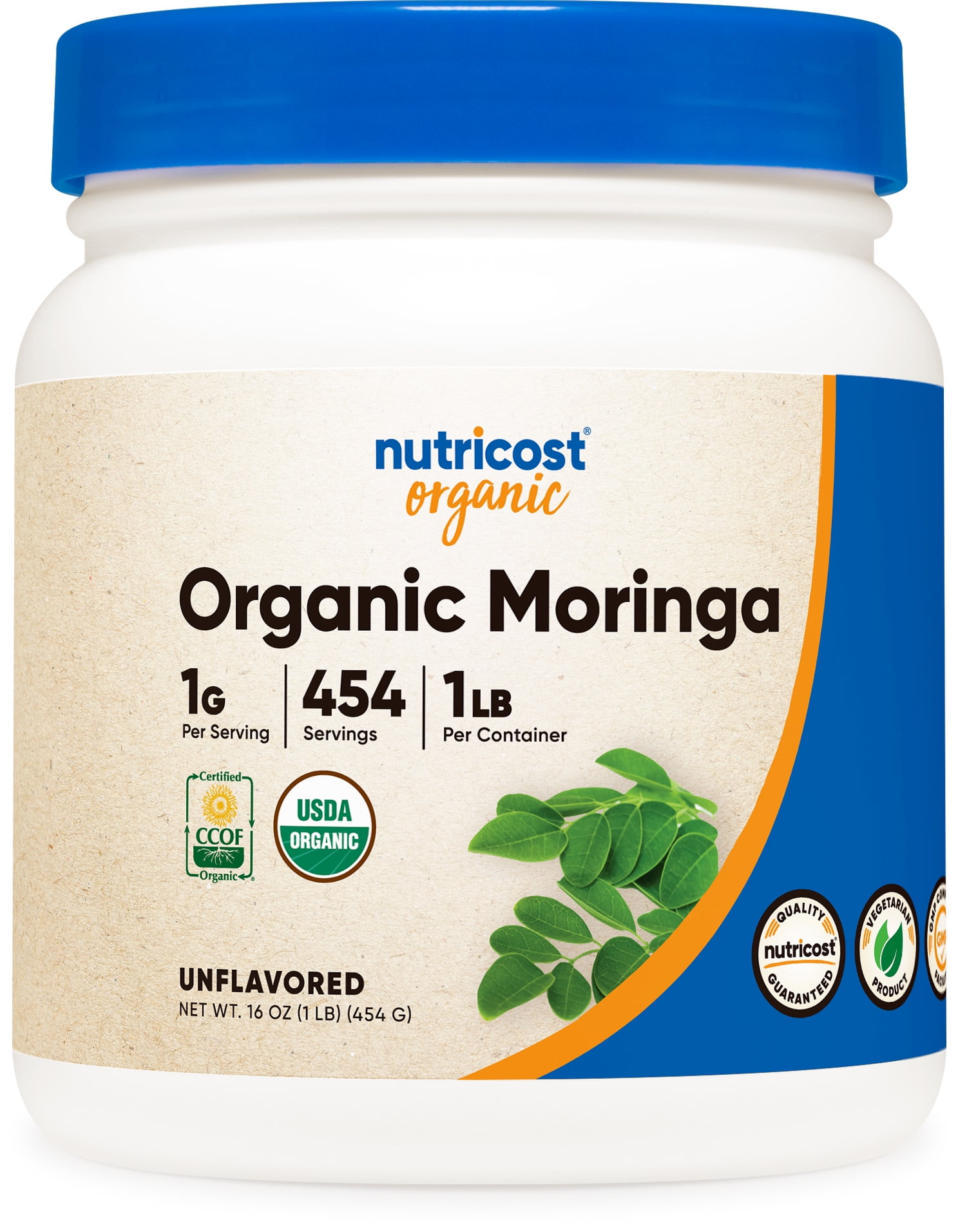 Nutricost Organic Moringa Supplement Powder 1LB (16oz) - Gluten Free ...