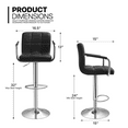 MoNiBloom Swivel Modern Bar Stool Set of 4, Adjustable Counter Height ...