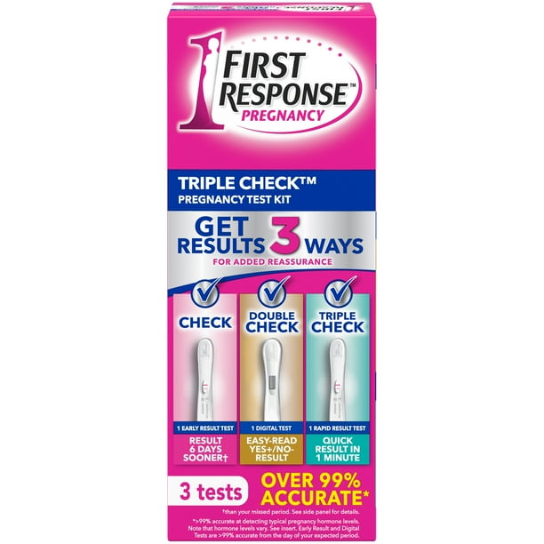 First Response Triple Check Pregnancy Test 3 ct. - Walmart.com