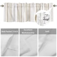 Beige Vertical Stripes Valances for Windows Farmhouse Kitchen Curtains ...