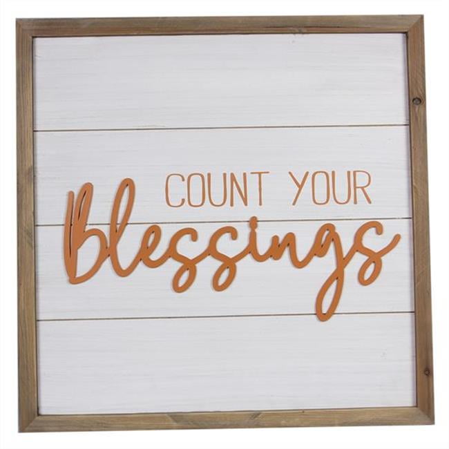 Youngs 82546 Wood Framed Slat Board Wall Sign - Walmart.com