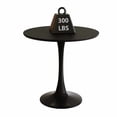 24-Inch Round Dining Table — Mid-Century Modern Style Small Black ...