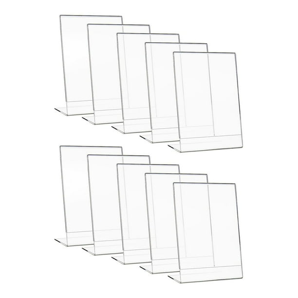 Angled Acrylic Table Display - 10 Pieces - A4 Portrait Format ...