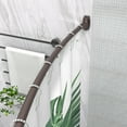 Curved Shower Curtain Rod 43" to 72" Adjustable, Aluminum Rustproof ...