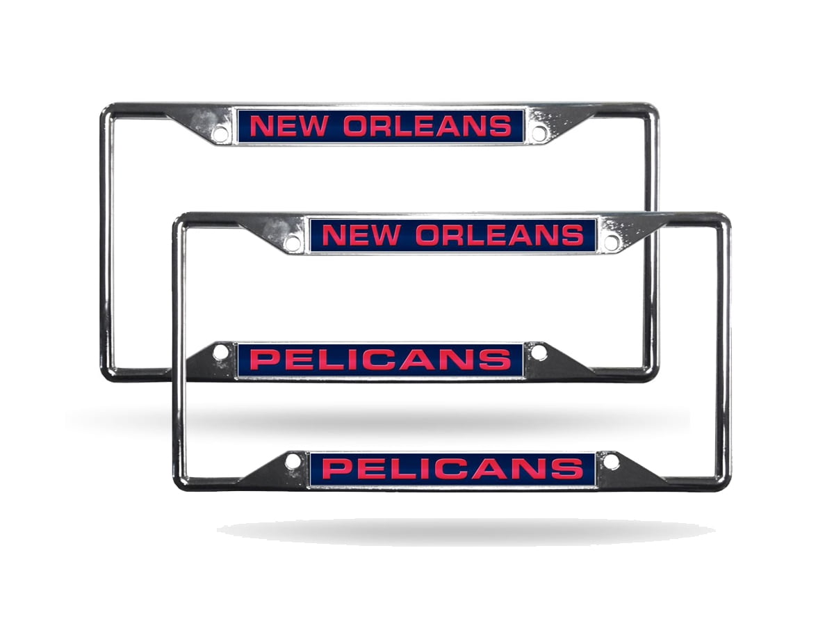 New Orleans NBA Pelicans (Set of 2) All Corner EZ View Chrome Metal ...