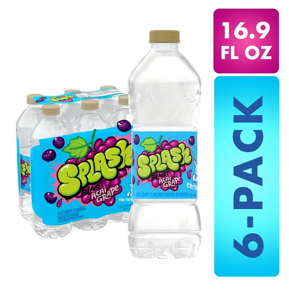 Splash Blast, Acai Grape Flavor Water Beverage, 16.9 FL OZ Plastic ...