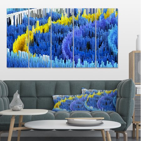 Macro Render Structure Blue Yellow - Canvas Art Print | Walmart Canada