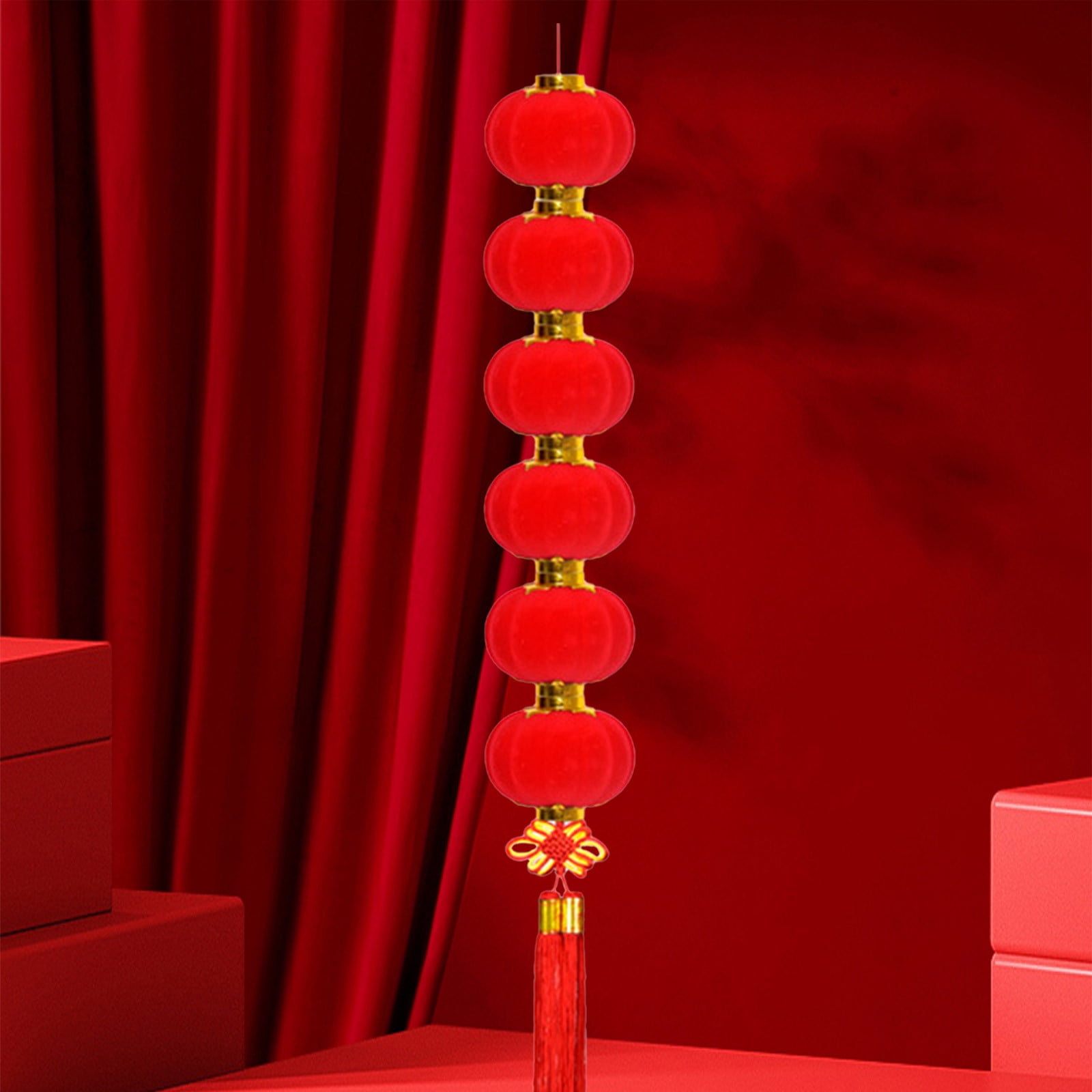 Chinese Year Red Lanterns 2025 Spring Festival Hanging Lanterns ...
