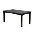 Eugene 5 Piece Dining Set 47 Rectangular Transitional Cappuccino Table With Beveled Glass