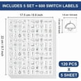 1set PVC Self-Adhesive Stickers Writable Label Stickers Rectangle Mixed ...