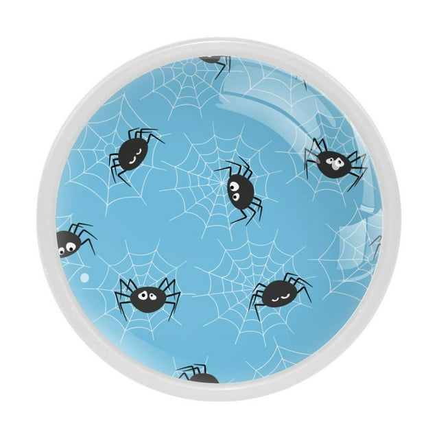 4 Pcs Spiders and Spider Webs Knobs for Kitchen Cabinet Cupboard ...