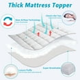 Twin-XL Size Mattress Topper, Thick Quilted Fitted Mattress Pad ...