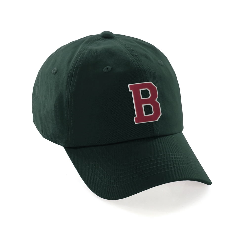 Custom Hat A to Z Initial Letters Classic Baseball Cap, Dk Green Hat ...