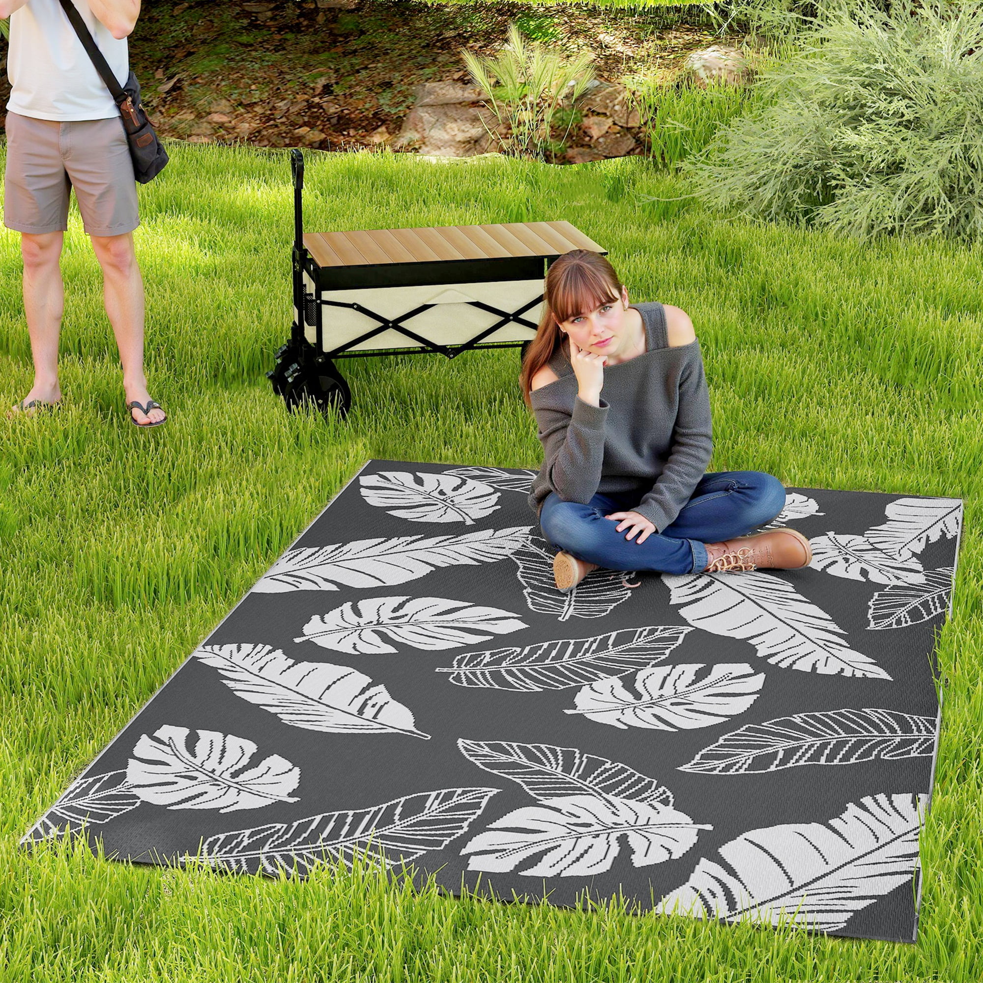 Click here for Outsunny Reversible Outdoor Rv Rug  6 X 9 Patio Fl... prices