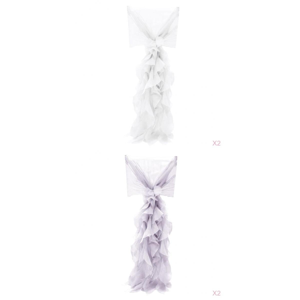 Click here for Guool 4pcs Chair Chiffon Sash Hoods Cover Wedding... prices
