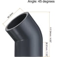 BDKWID-45 Degree Elbow PVC Pipe Fittings 2" 2 Way Furniture Grade PVC ...